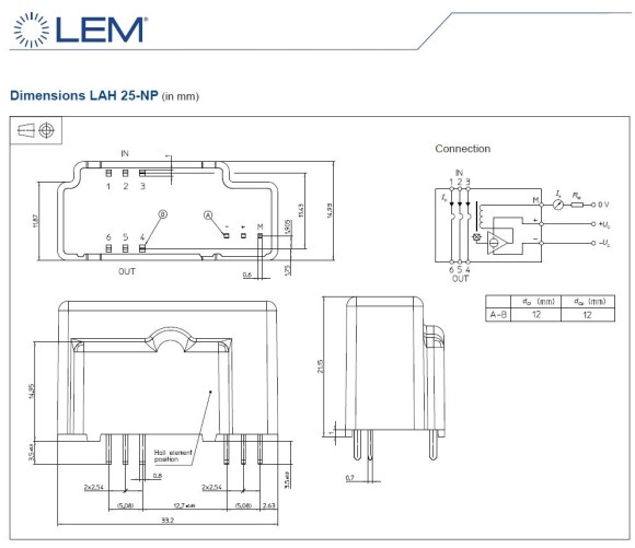 LAH 25-NP Current Transducers | AC/DC Current Transducers - Darrah Electric