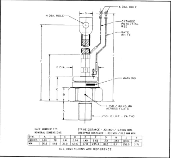 T700123504BY Studs | 350 Amp Thyristors (SCRs) - Darrah Electric