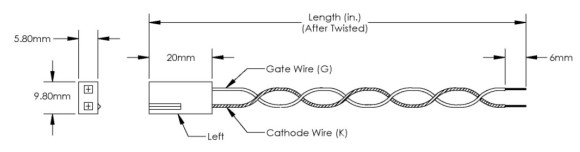 W15027 Leads | 22 Wire Gage Lead Sets for SCR Modules - Darrah Electric